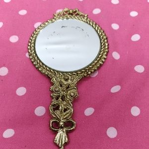 Vintage | Accents | Vintage Victorian Compact Handheld Mirror Small P ...